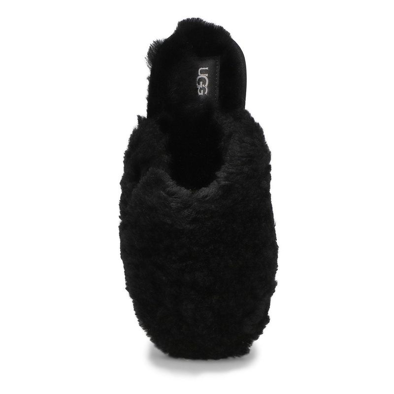 UGG Maxi Curly Slide Slippers Black Women 40