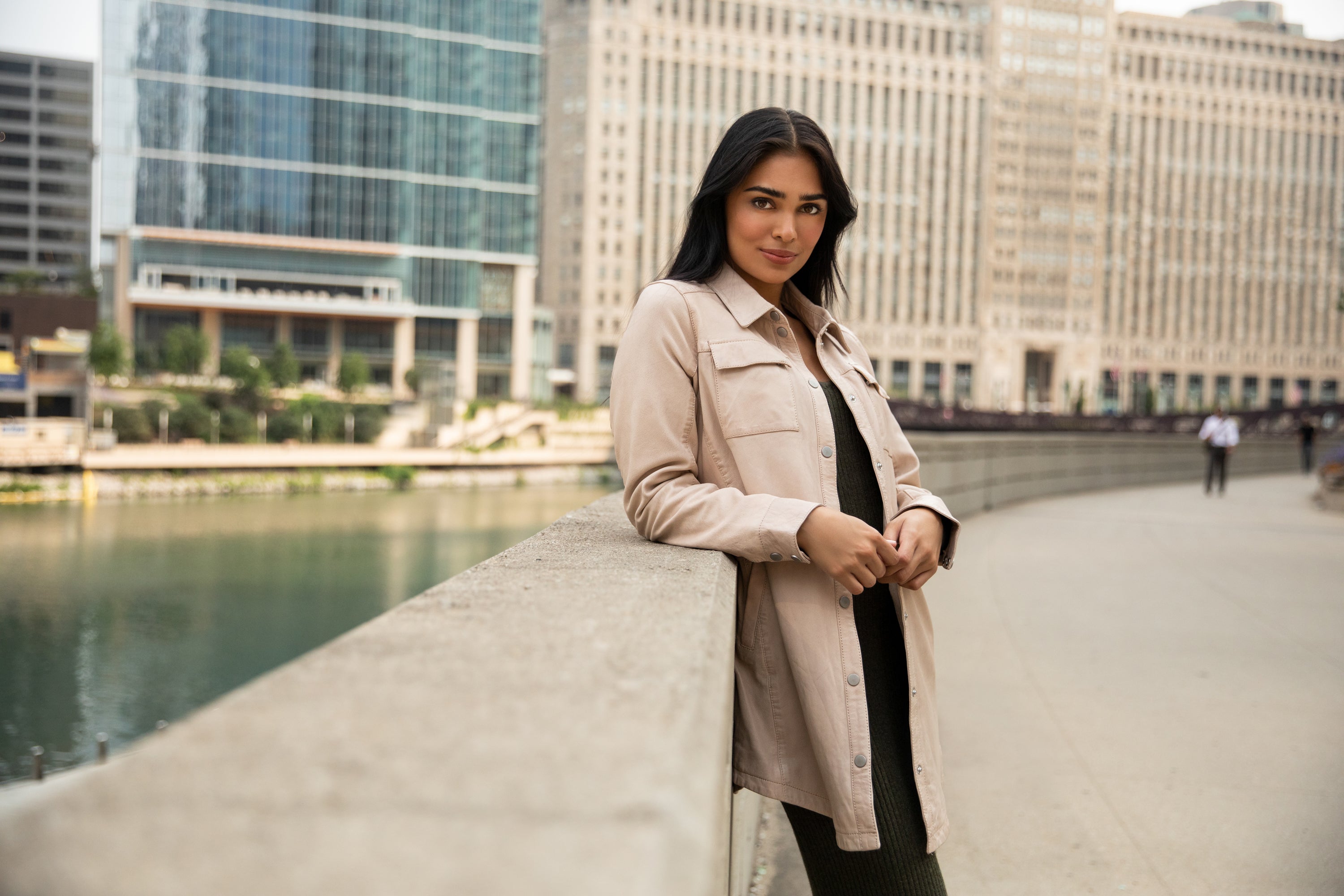 W Miha Rf Oversized Jckt-cream Cream