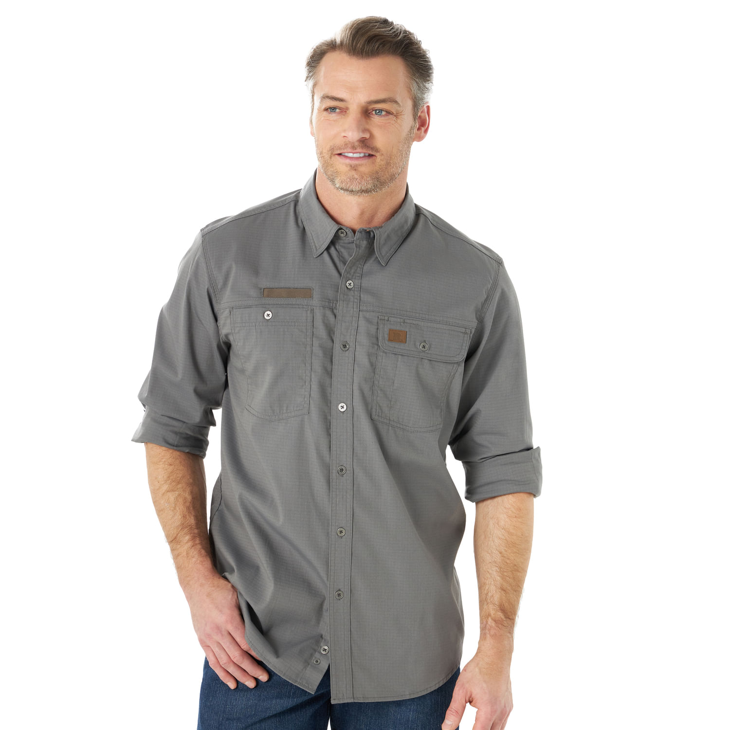 Men's, Riggs Vented Work Shirt, Wrangler 103w630gy