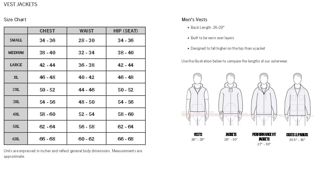 Men's, M Firmduck Rib Vest-brown, Carhartt 106676-brn